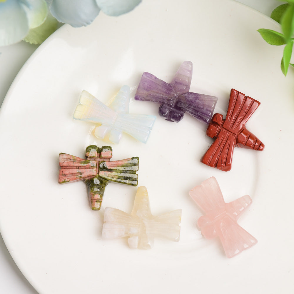 Mixed Crystal Mini Dragonfly Carving Crystal Healing Bulk Wholesale ...