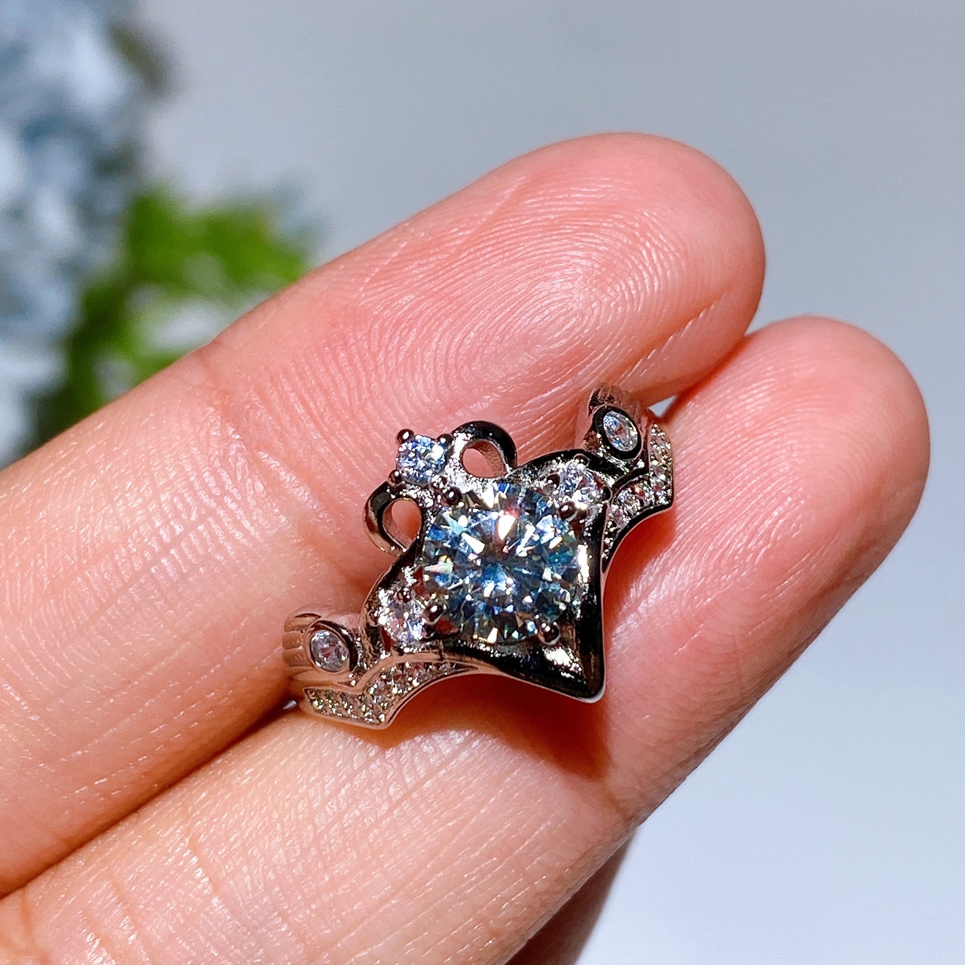 Cooper Silver Plated Moissanite Ring Crystal Healing Bulk Wholesale ...